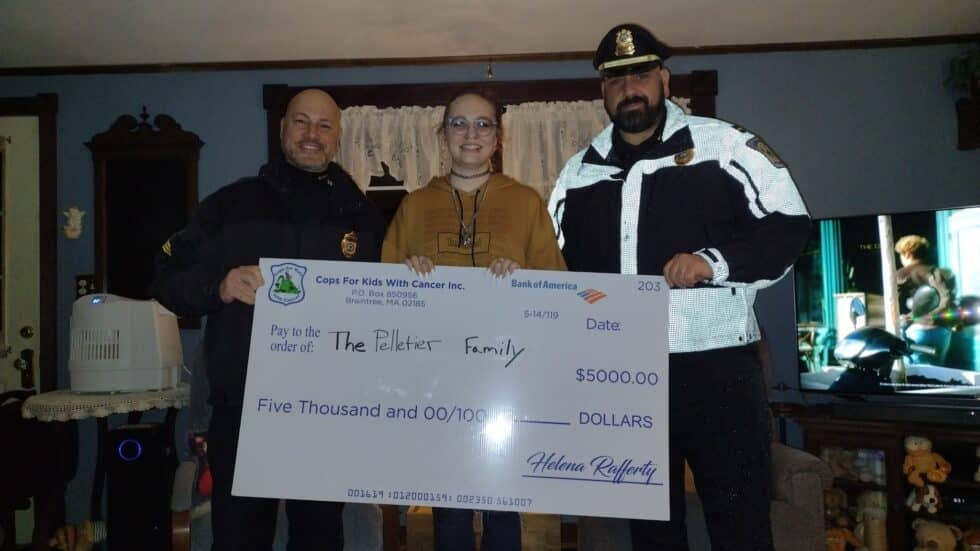 Sgt. Sal Mirabella & Lt. Hannagan, CFKWC, made a donation to 19 month ...