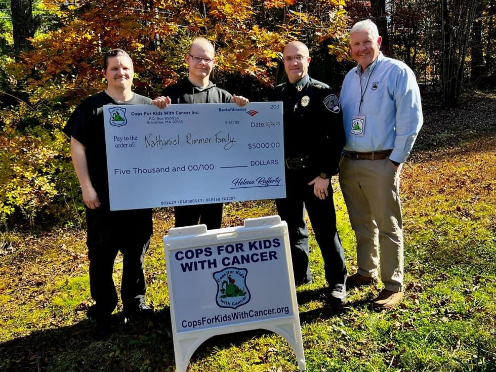 Kevin Calnan of CFKWC made a donation at the Warren, Mass. Police ...